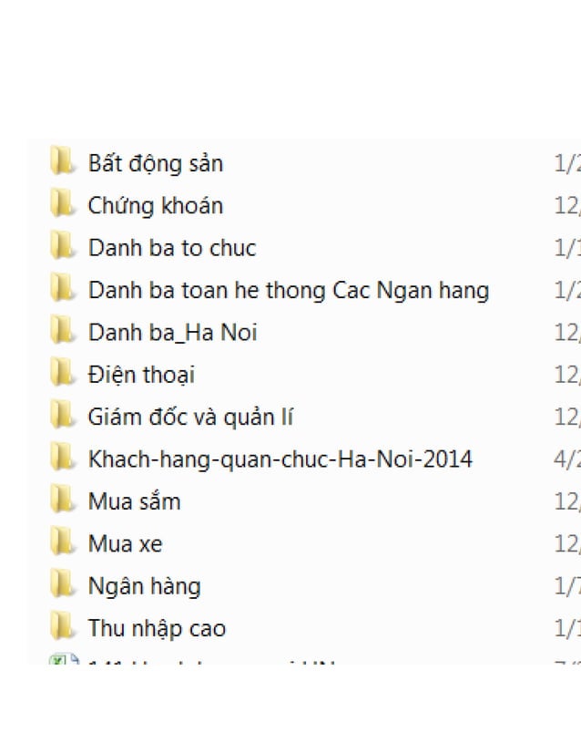 danh sach khach hang mien phi | DOCX