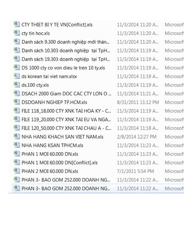 danh sach khach hang mien phi | DOCX