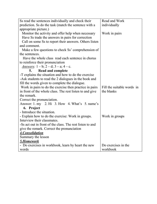 Lesson Plan - Grade 3