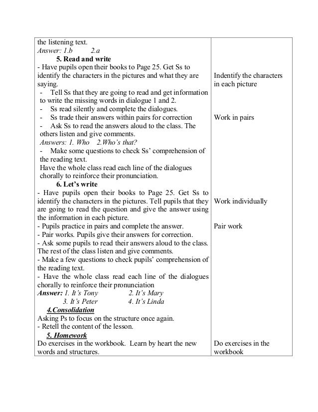 Lesson Plan - Grade 3