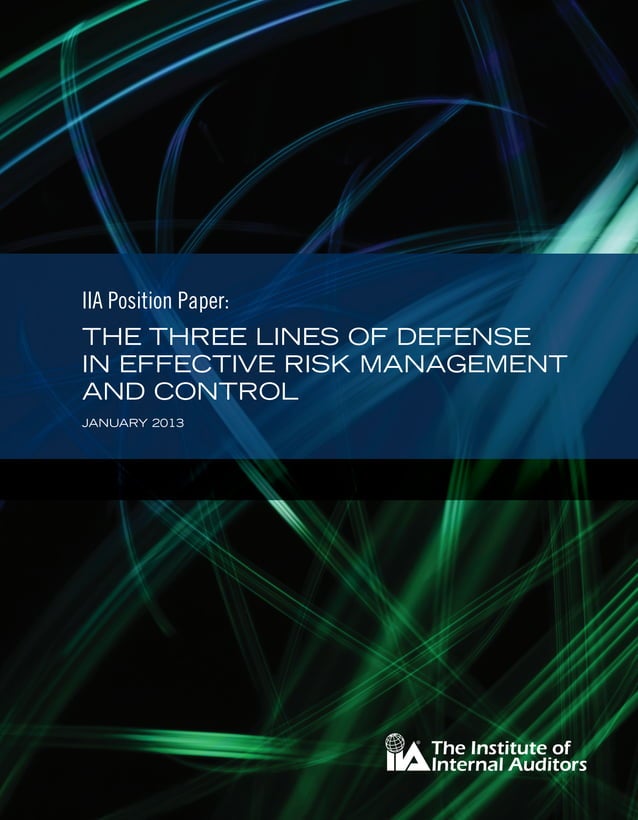 Pp the three lines of defense in effective risk management and control ...