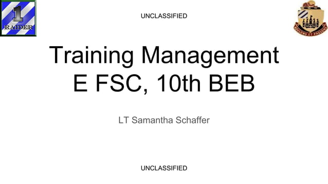 Army Training Management | PPTX