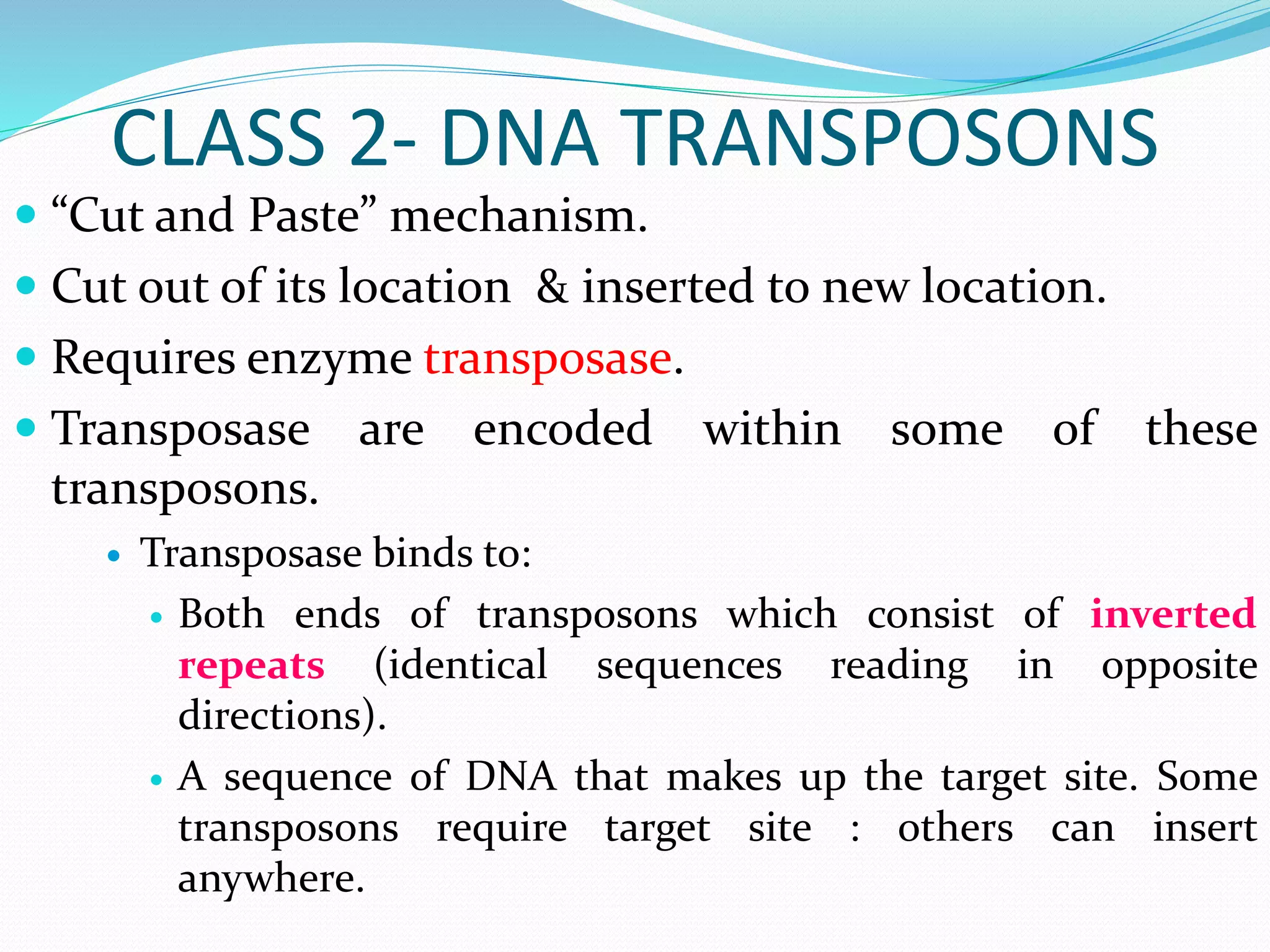 Transposons in bacteria | PPTX