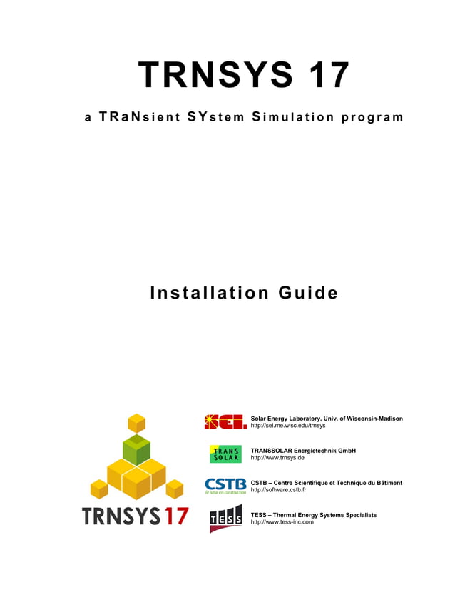 Trnsys17 installationguide | PDF