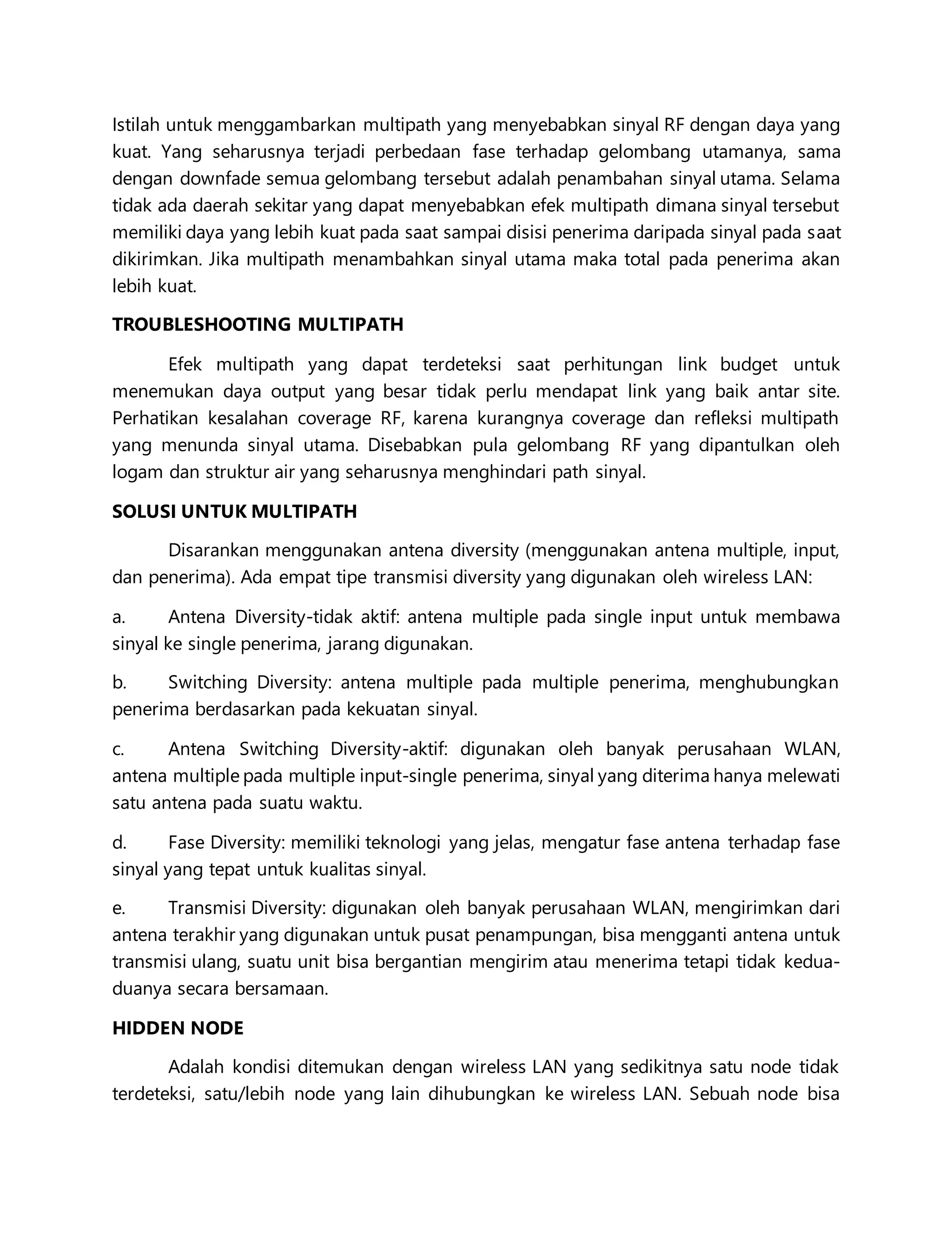 Trobleshooting instalasi wireless lan | DOCX