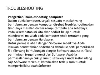 Trobleshoting komputer laptop ..(P3).ppt