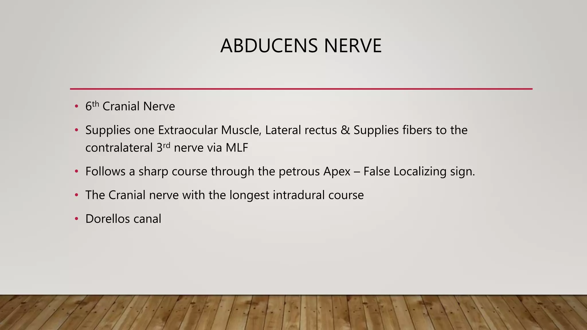 Trochlear & Abducens Nerve | PPTX