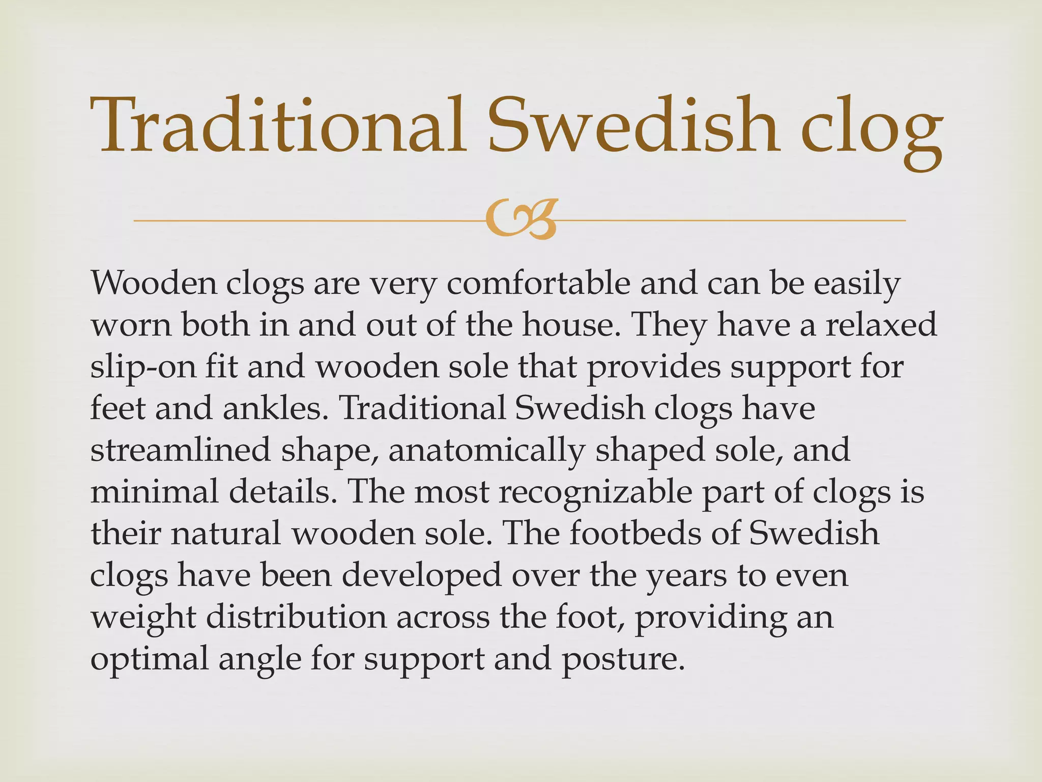 SHOE FASHION FORWARD: MEN’S CLOGS | PDF