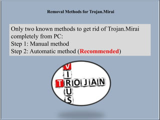 How to remove Trojan.Mirai | PPT