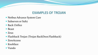 Trojan virus & backdoors | PPTX