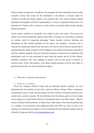 Trojan Brand Condoms (Consumer Behavior) | PDF
