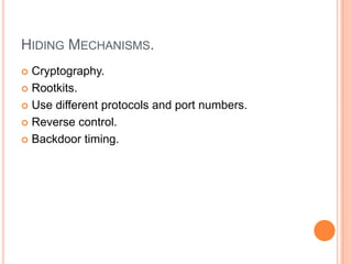 Trojans and backdoors | PPTX