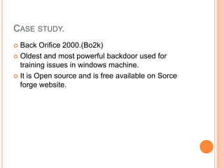 Trojans and backdoors | PPTX