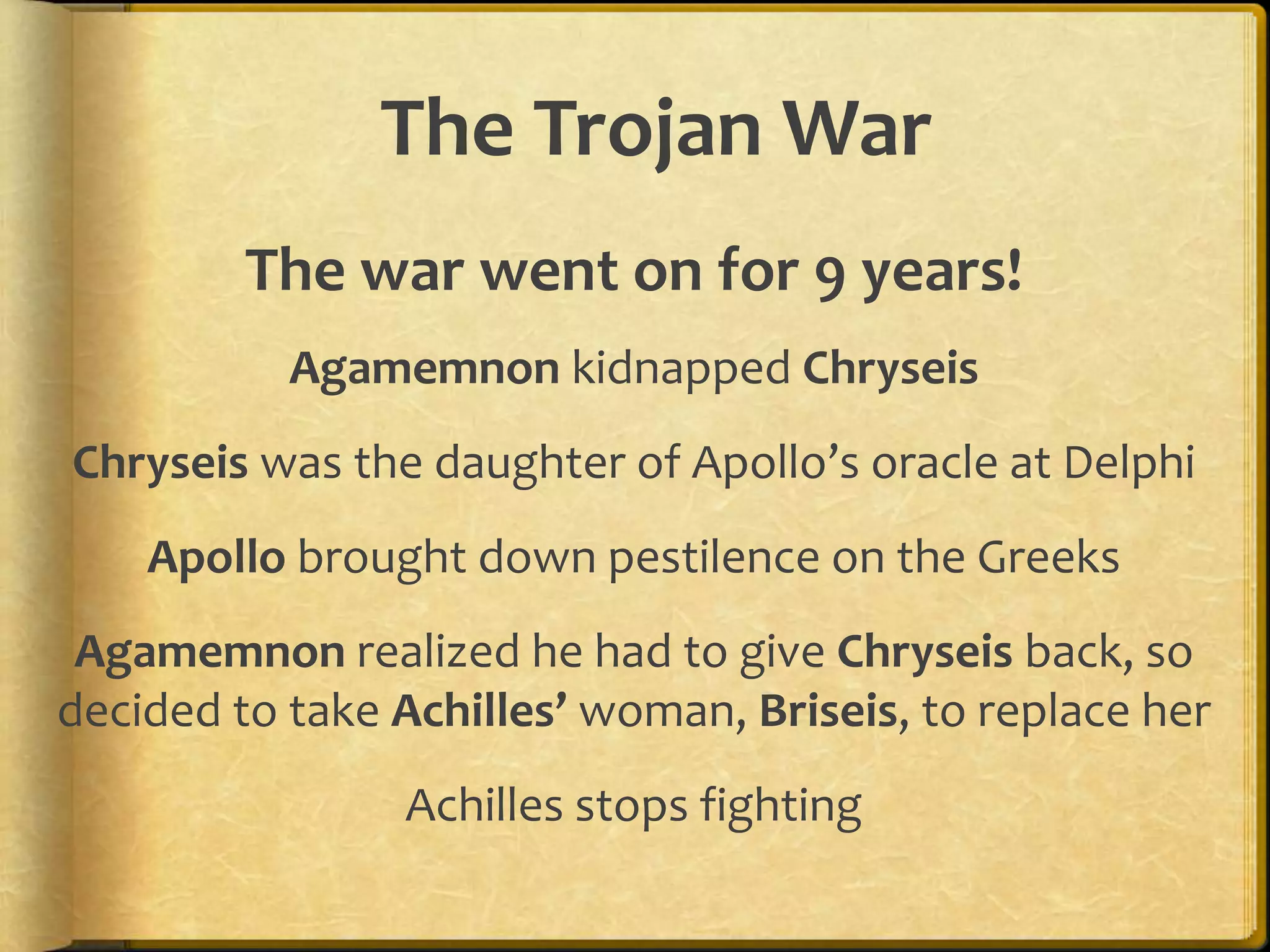 Trojan War - English I Notes | PPTX