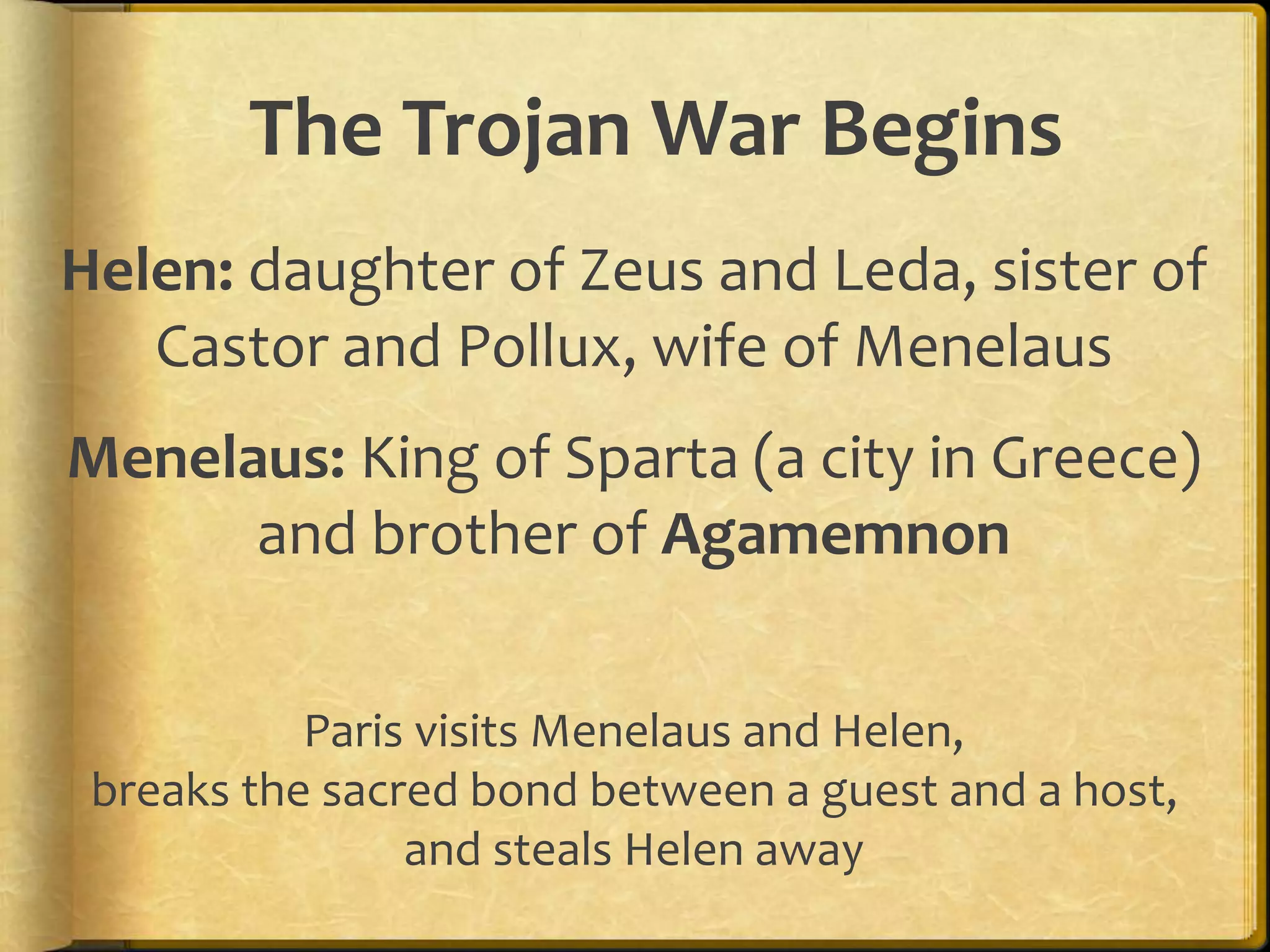 Trojan War - English I Notes