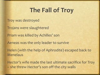 Trojan War - English I Notes | PPT
