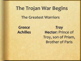 Trojan War - English I Notes | PPTX