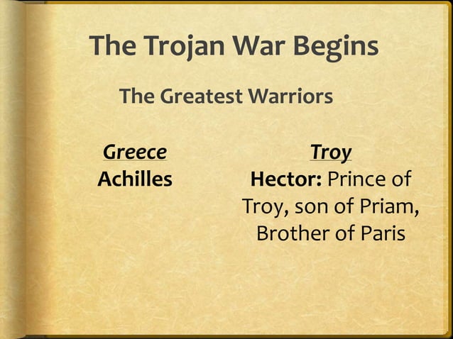 Trojan War - English I Notes | PPTX