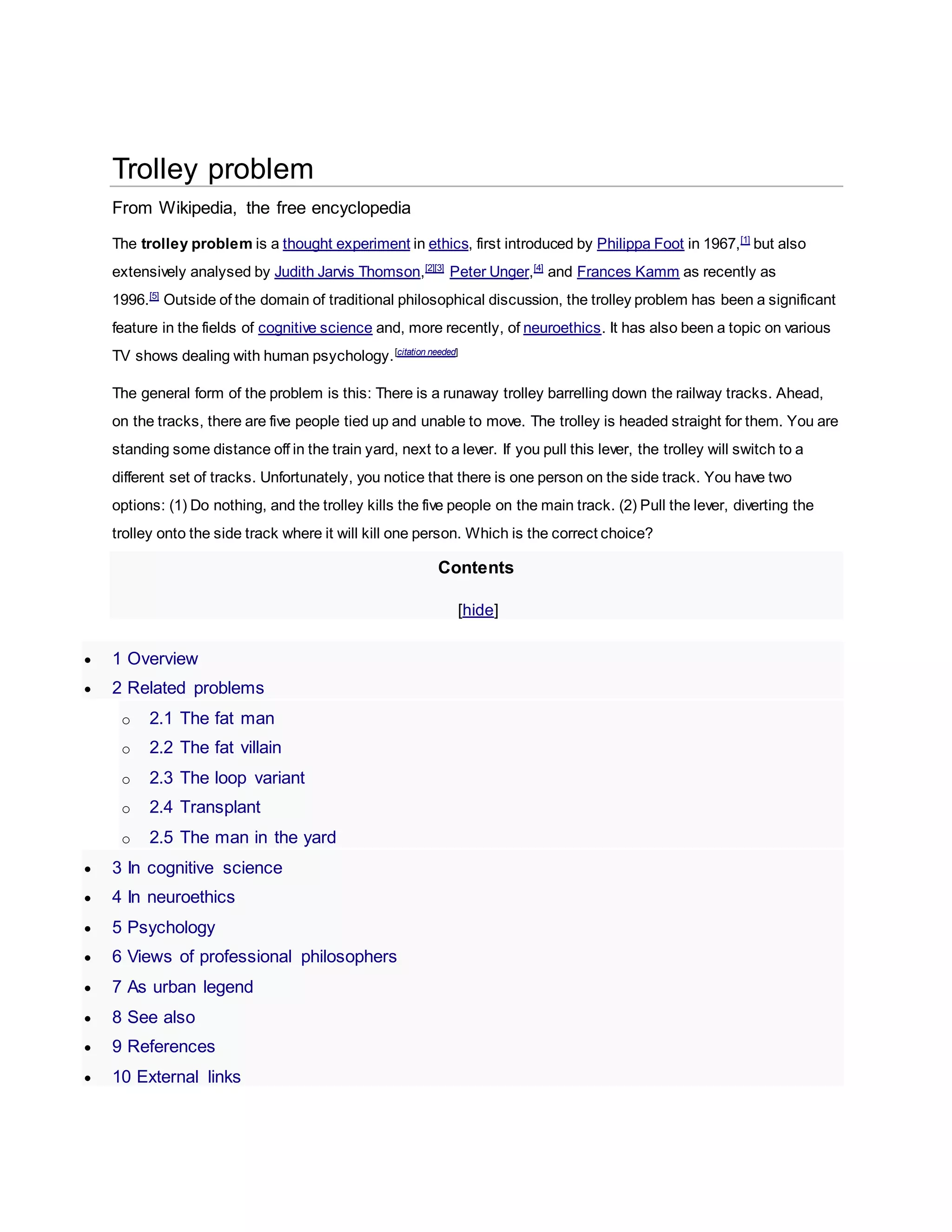 Trolley problem | DOCX