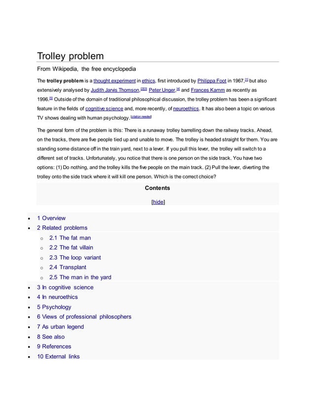 Trolley problem | PDF