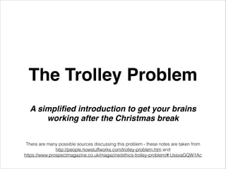 Introduction to Philosophy: Trolley problems | PDF