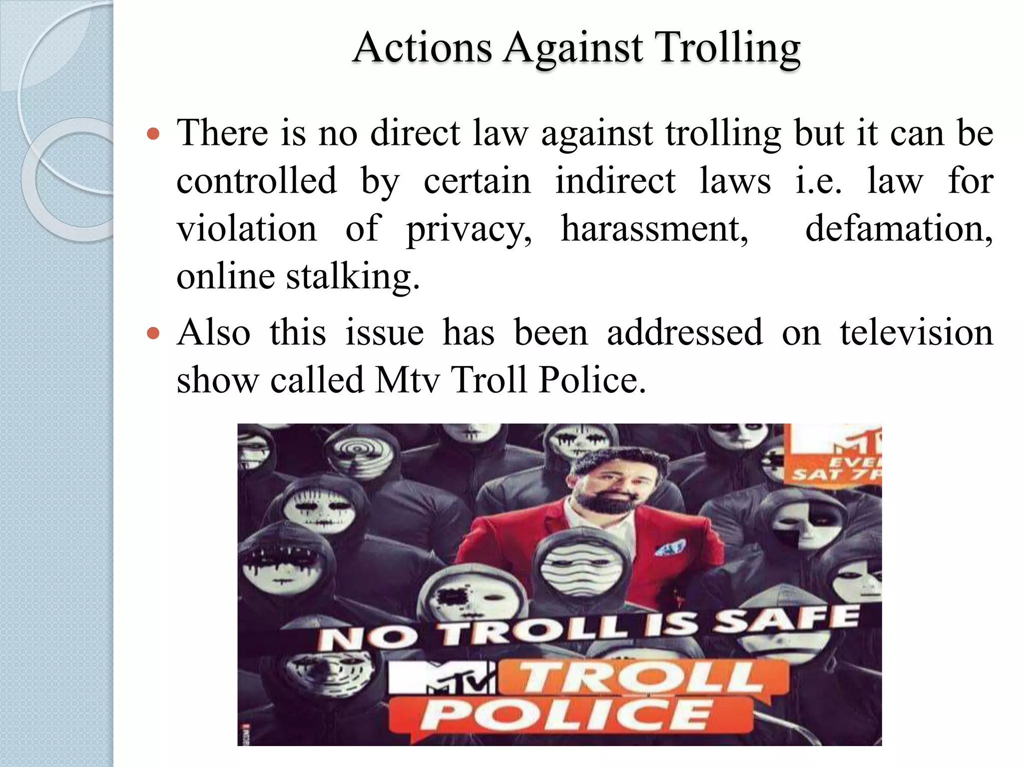Trolls on social media seminar ppt | PPTX
