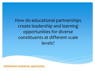 Giant Venn Diagram: New Approaches to Educational Partnerships | PPTX