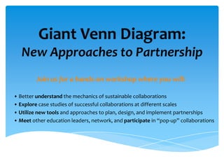Giant Venn Diagram: New Approaches to Educational Partnerships | PPTX