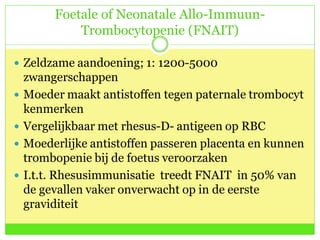 Trombocytopenie in de graviditeit | PPT