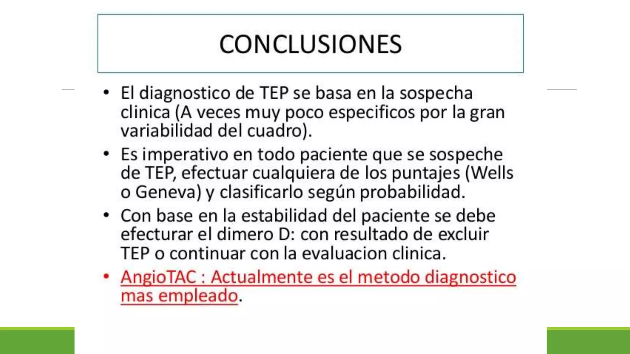 Tromboembolia pulmonar (TEP) | PPTX