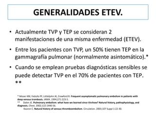 Tromboembolismo pulmonar | PPTX