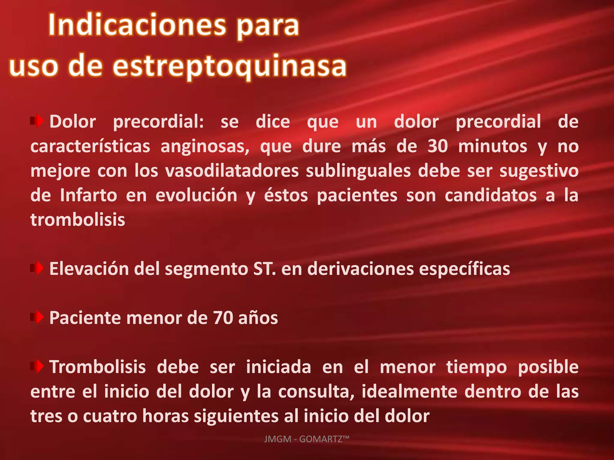 Trombolisis en Paciente con IAM | PPTX | Heart and Cardiovascular ...