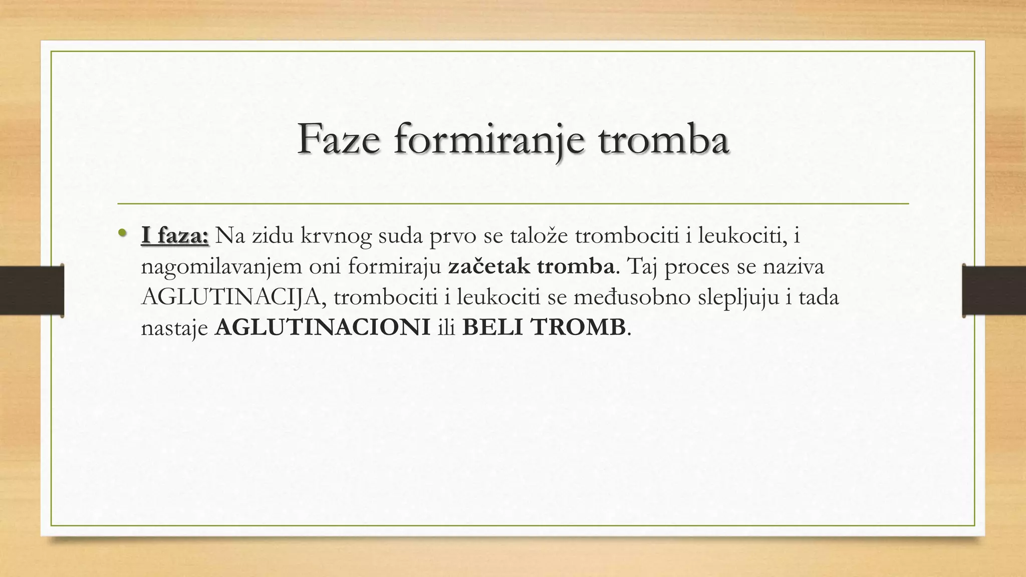 Tromboza & Embolija | PPTX