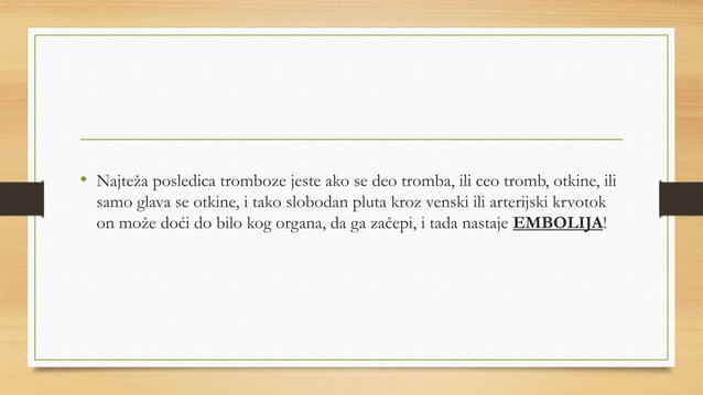 Tromboza & Embolija | PPTX