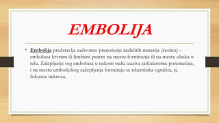 Tromboza & Embolija | PPTX