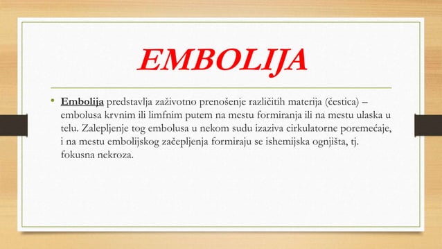 Tromboza & Embolija | PPTX