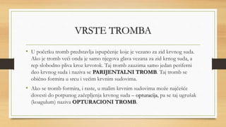 Tromboza & Embolija | PPTX