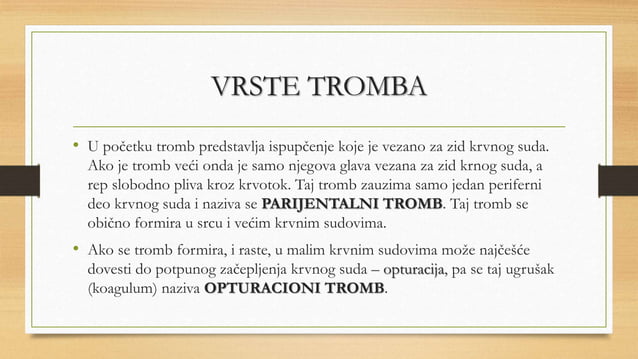 Tromboza & Embolija | PPTX