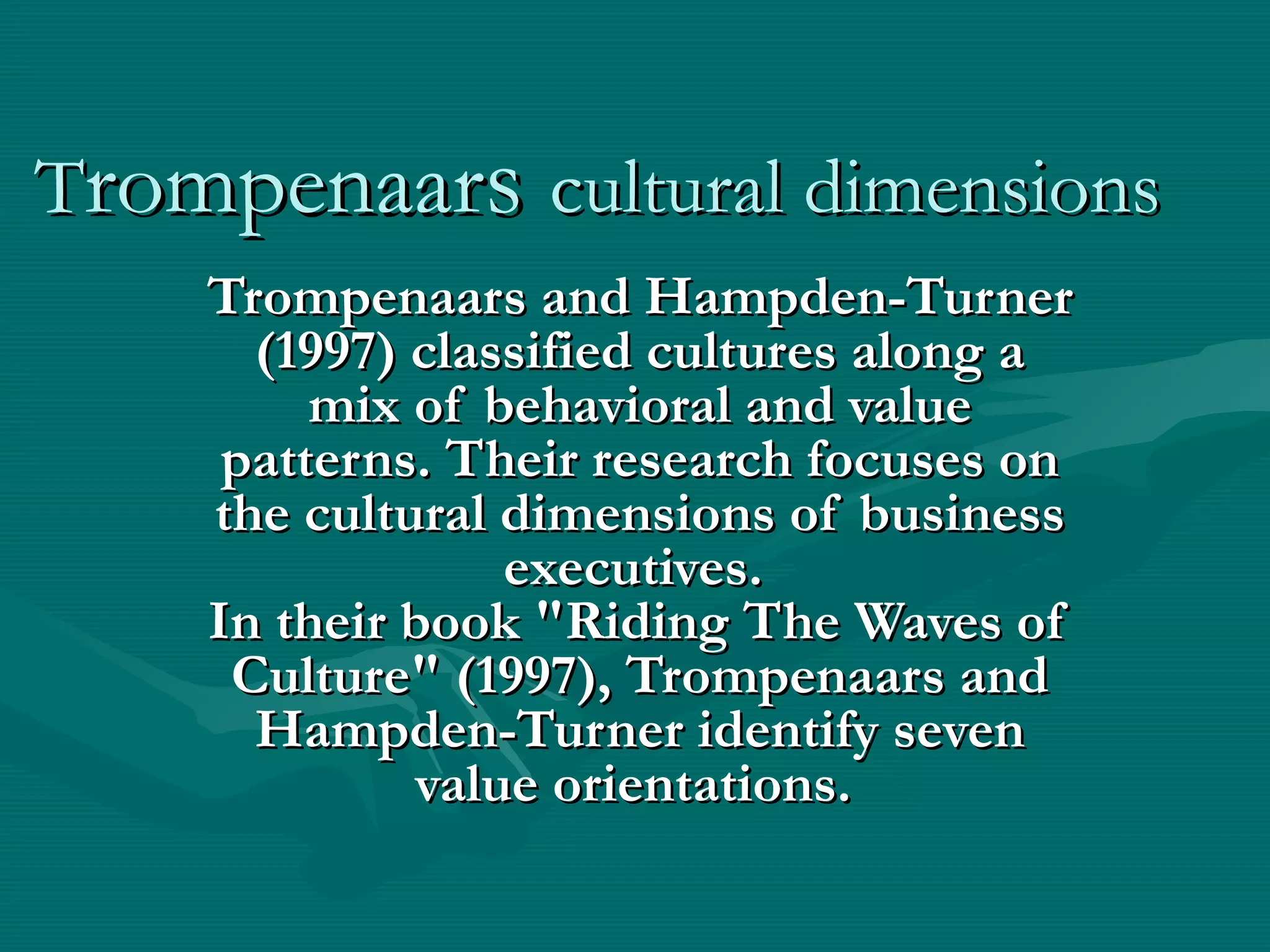 Trompenaars cultural dimensions | PPT