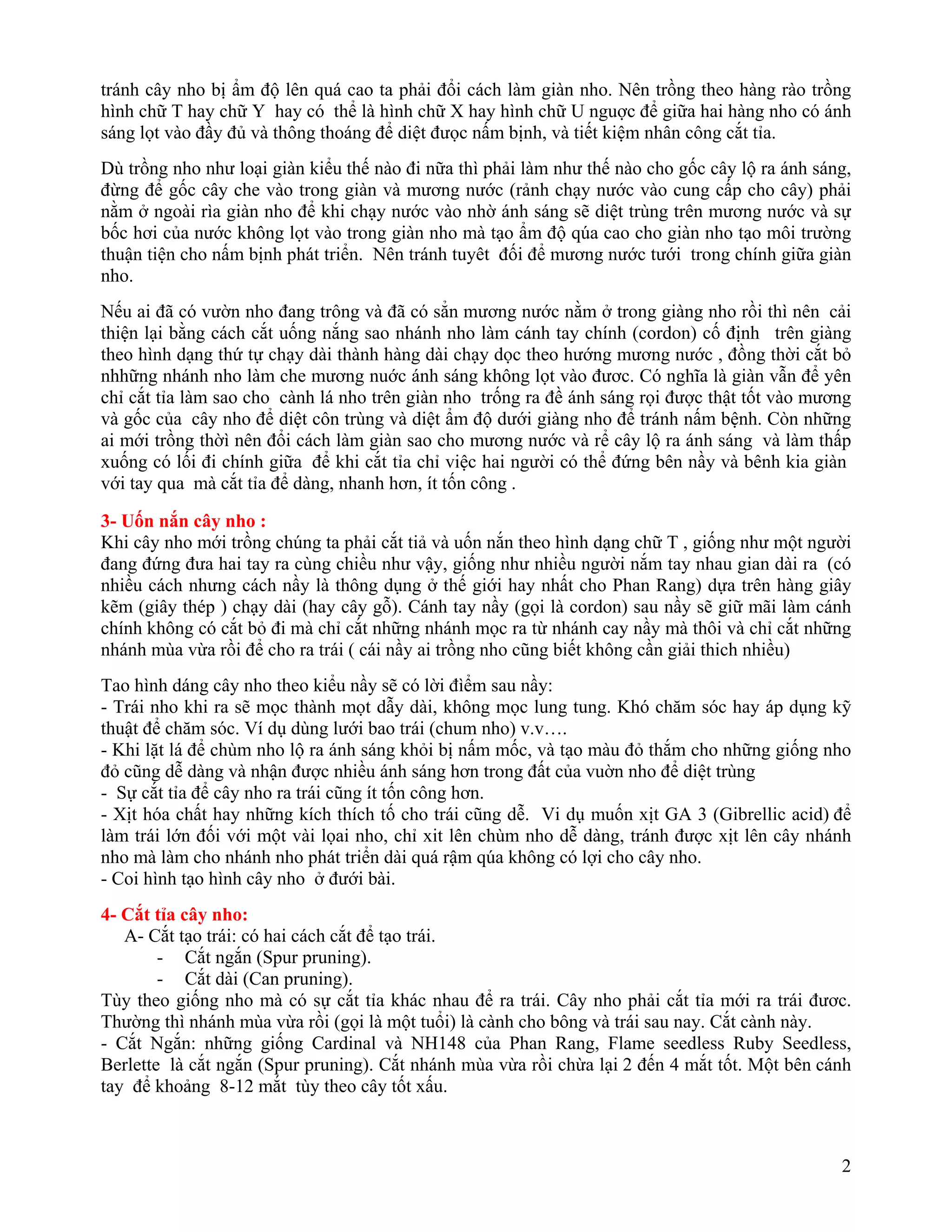 Trồng Nho Phan Rang | PDF