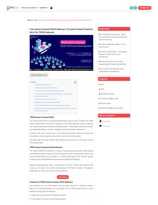 Tron smart contract mlm software | PDF