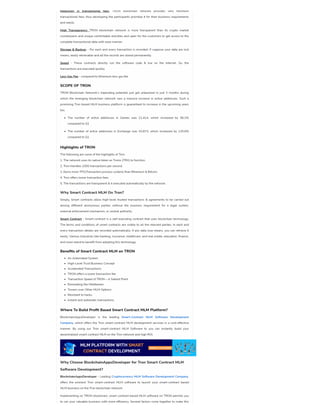 Tron smart contract mlm software | PDF