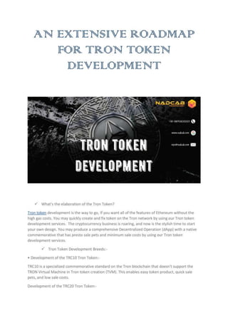 TRON TOKEN DEVELOPMENT | PPT