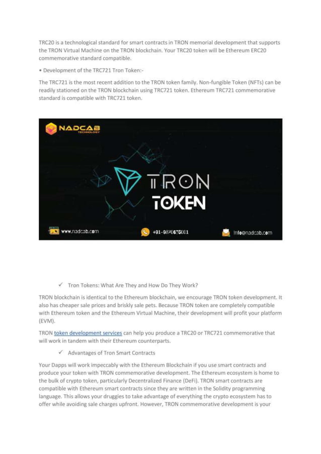 TRON TOKEN DEVELOPMENT | PPT