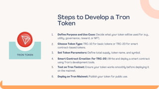 Tron token development Unlocking the Future of Decentralized ...