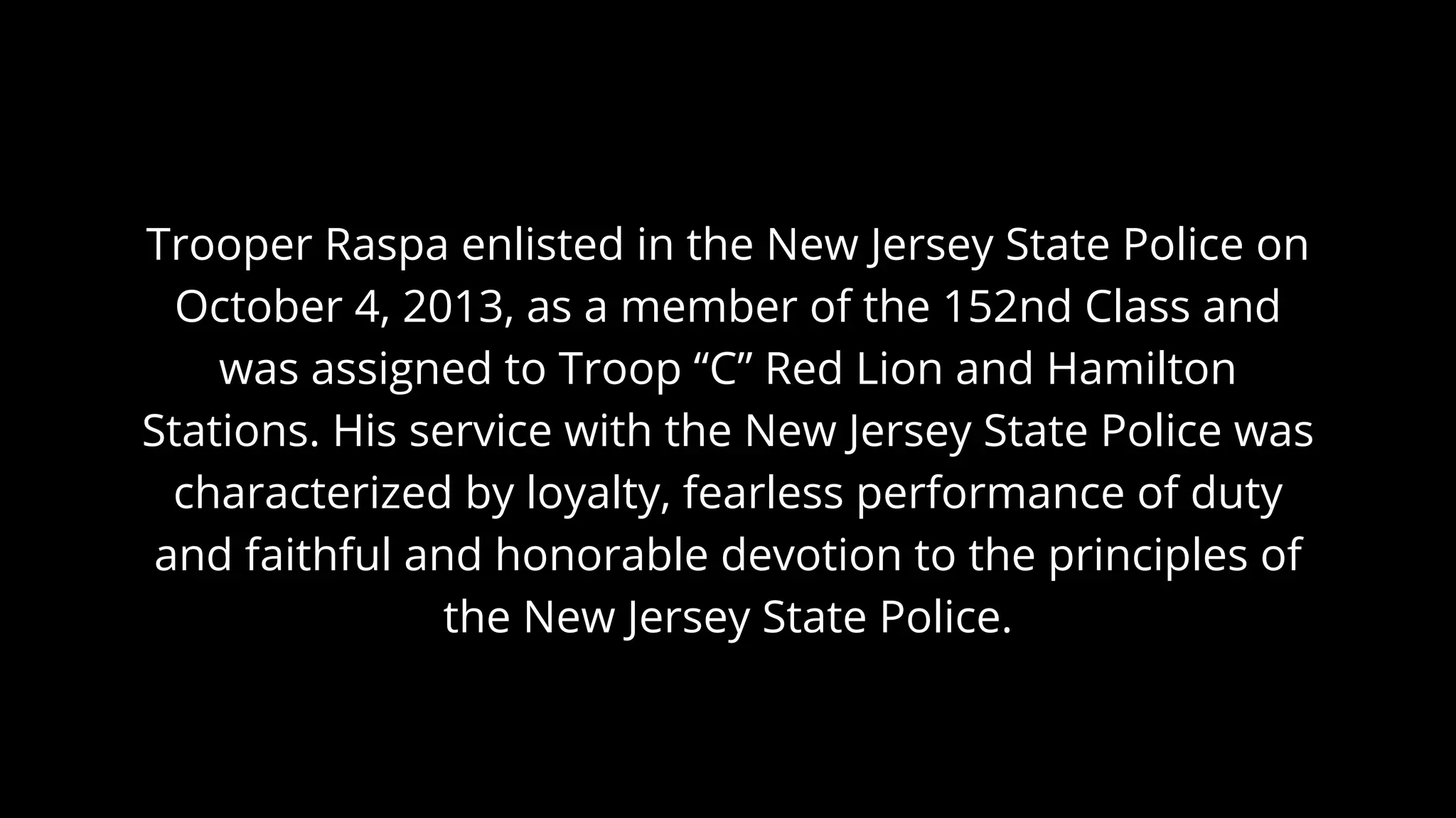 Trooper Anthony Raspa | PPT