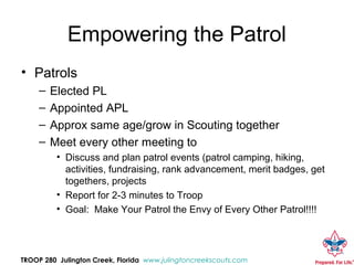Troop leadership org chart and presentation | PPT