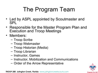 Troop leadership org chart and presentation | PPT