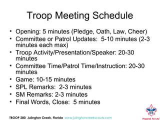 Boy Scout Troop Organization Chart Template