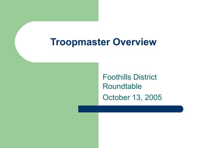 Troopmaster Overview | PPT | Free Download